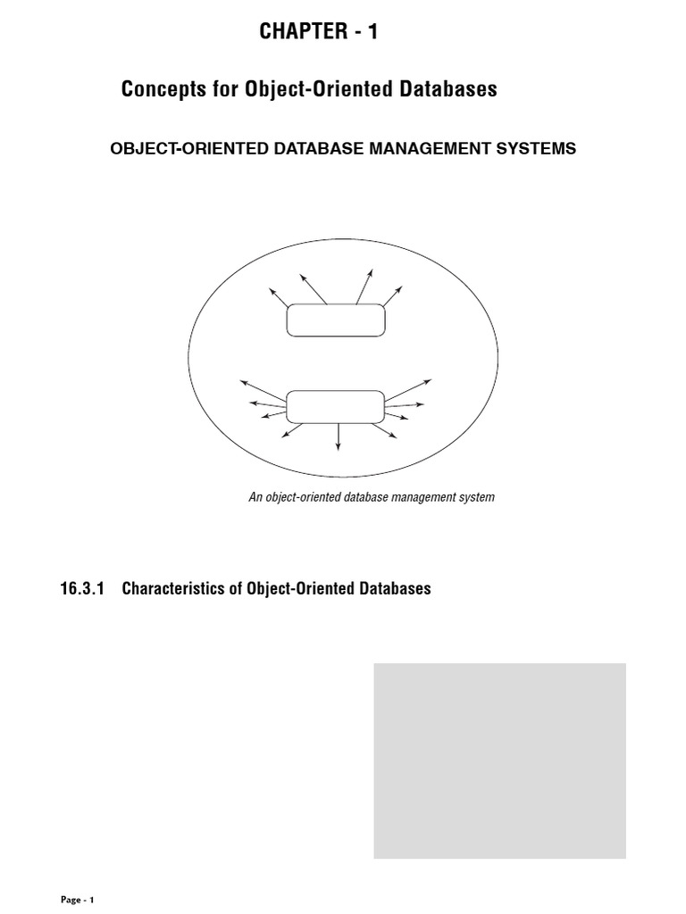 CHAPTER 01 Concepts For Object Oriented Databases Handout 2 | PDF ...