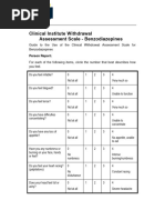 CIWA-B Withdrawal Assessment Tool | PDF | Perspiration | Neuroscience