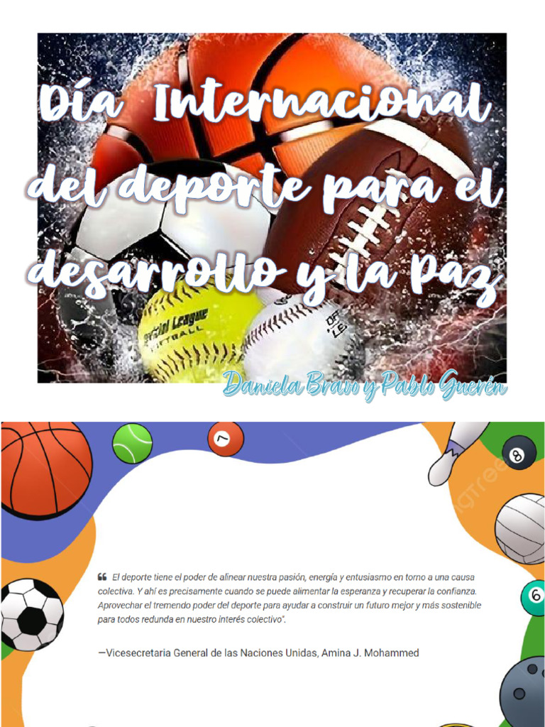 Día Del Deporte para El Desarrollo y La Paz | PDF