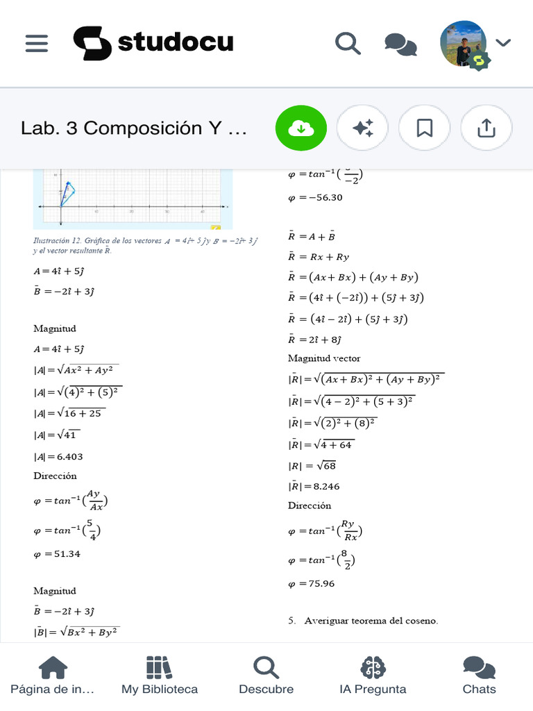 Lab. 3 Composición Y Descomposición DE Vectores Compressed - COMPOSICIÓN Y DESCOMPOSICIÓN DE ...