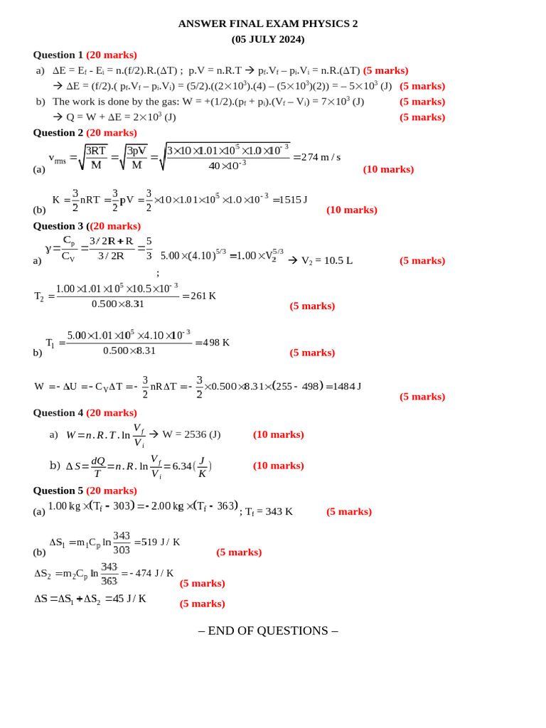ANSWER PHYS2-FINAL - 06-2024 - v2 - SV | PDF