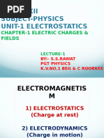 Electric Charges and Fields Overview | PDF