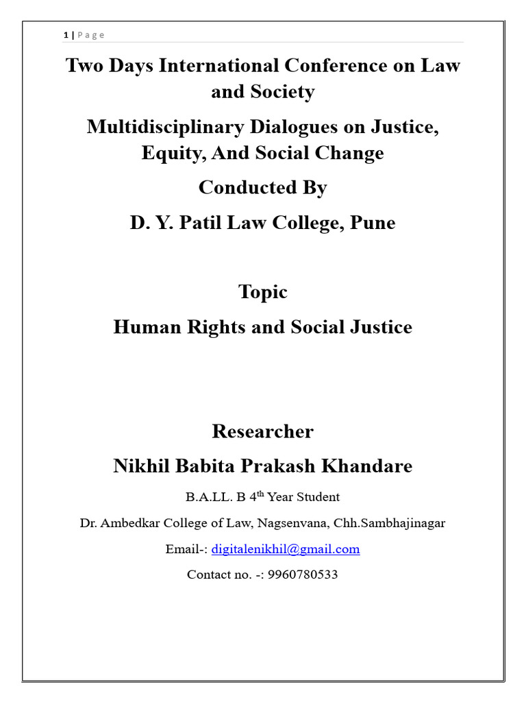Human Rights and Social Justice | PDF | Dalit | Human Rights