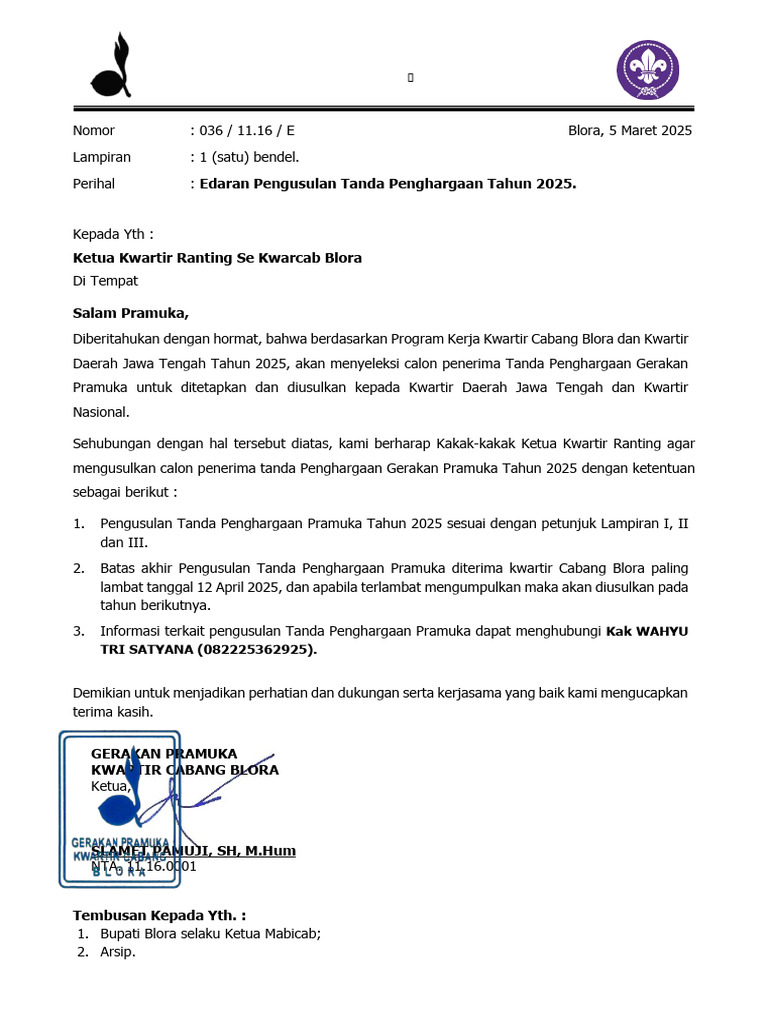 Surat Edaran TPGP Tahun 2025 | PDF