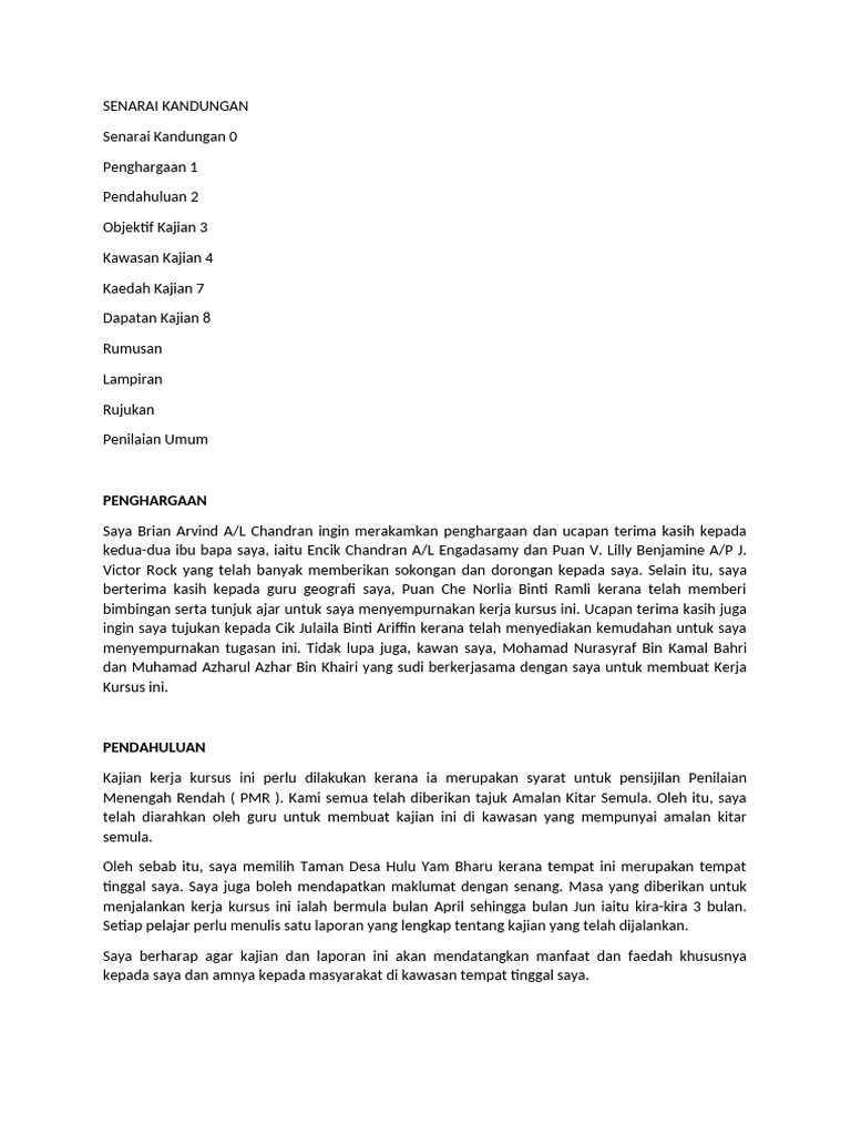 Kerja Kursus Geo 23 | PDF