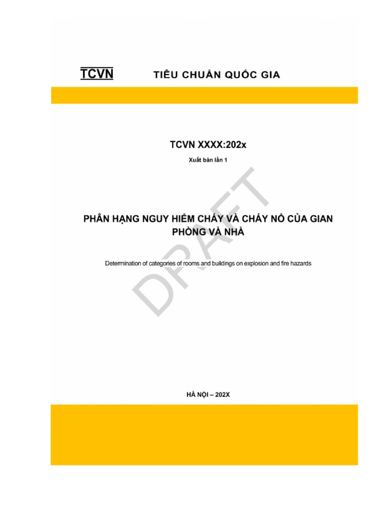 Du Thao Tieu Chuan Phan Hang Chay No | PDF