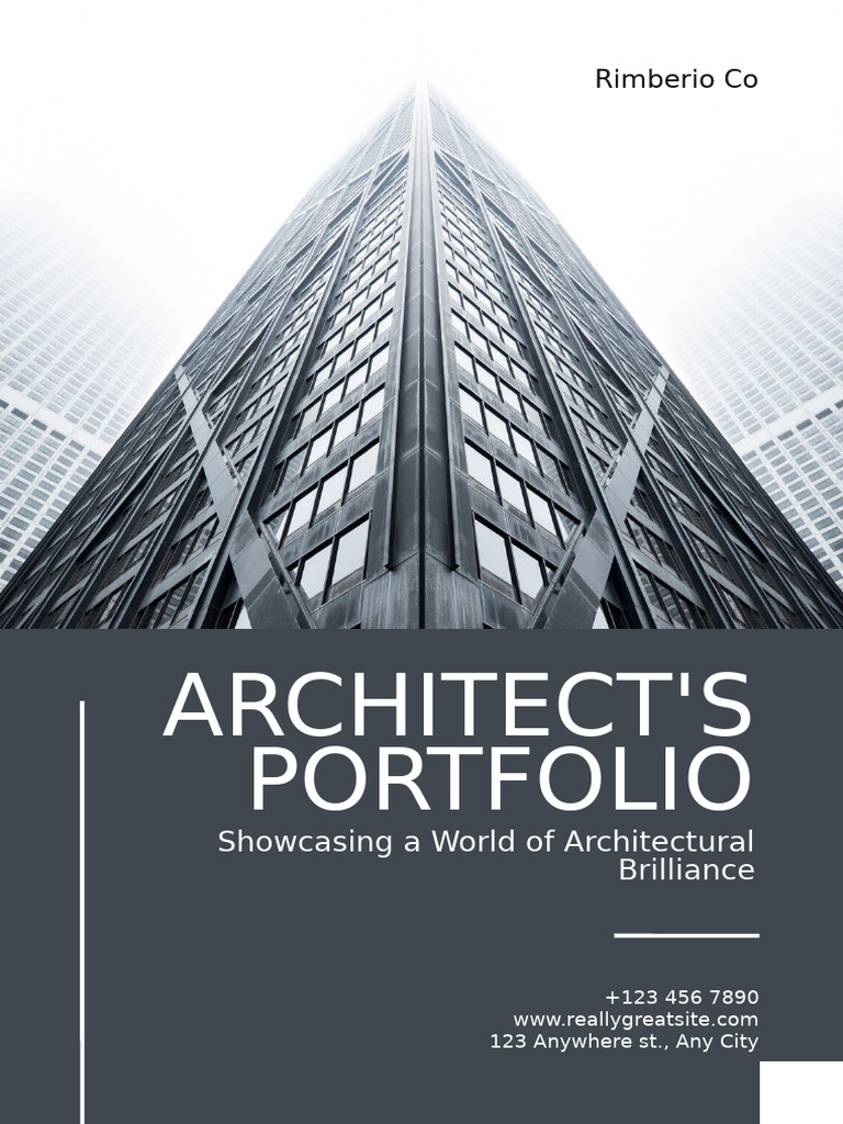 Grey and White Simple Architecture Portfolio A4 Document | PDF