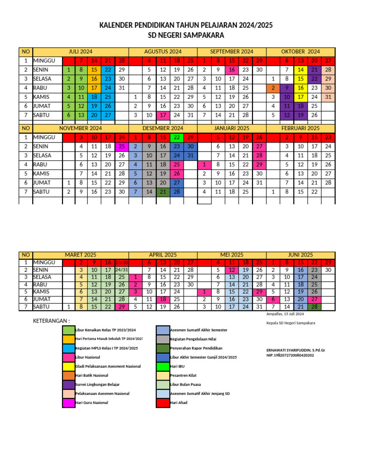 KALENDER PENDIDIKAN | PDF
