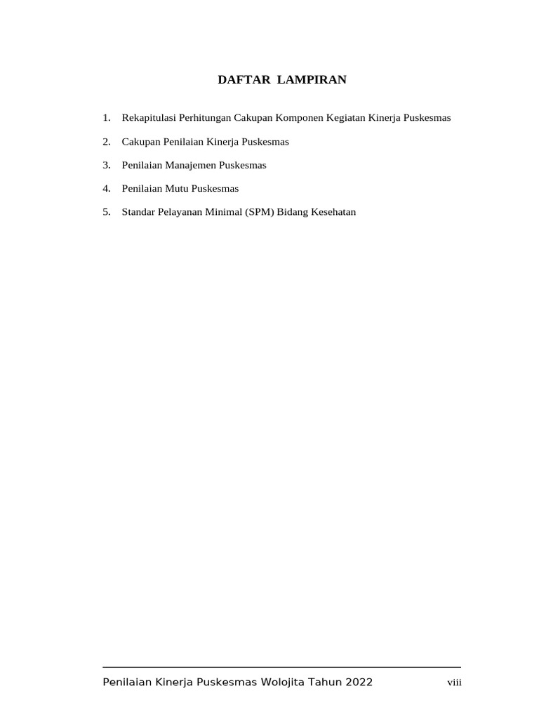 6 Daftar Lampiran | PDF