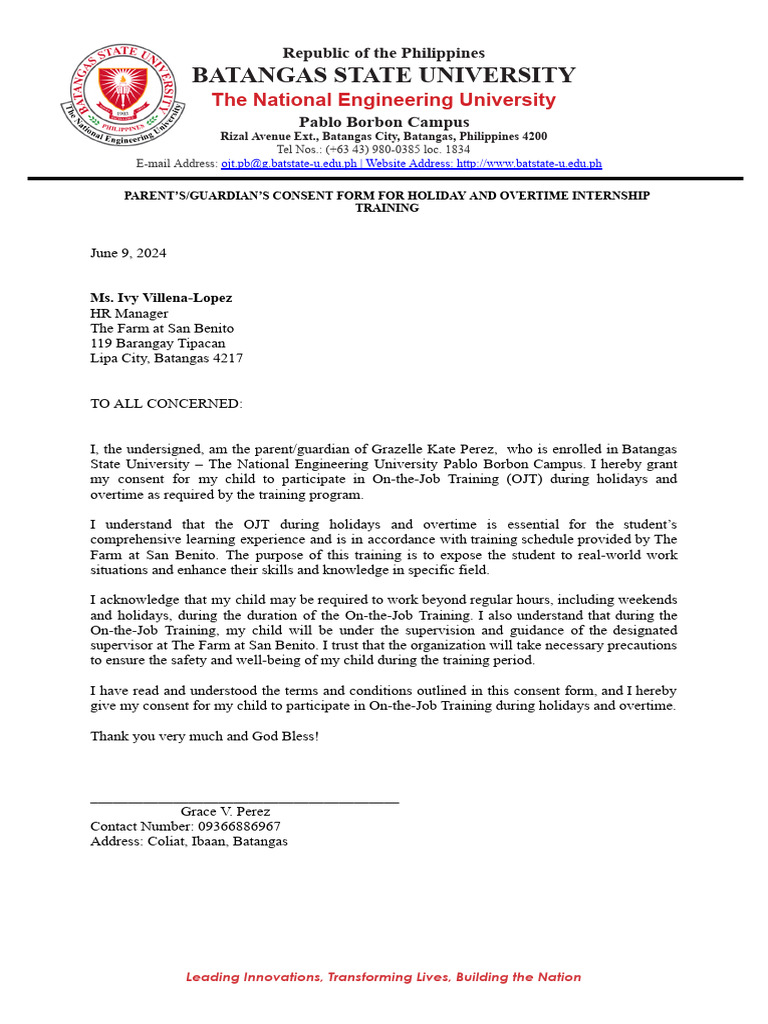 Holiday and Overtime Authorization Letter | PDF