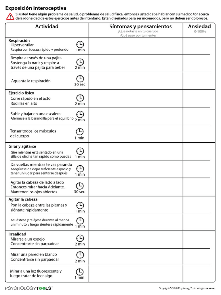 Interoceptive Exposure Es | PDF