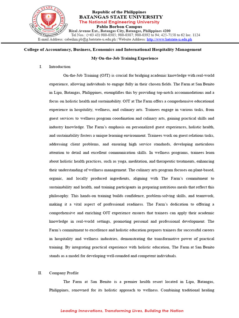 Ojt Narrative-Report | PDF