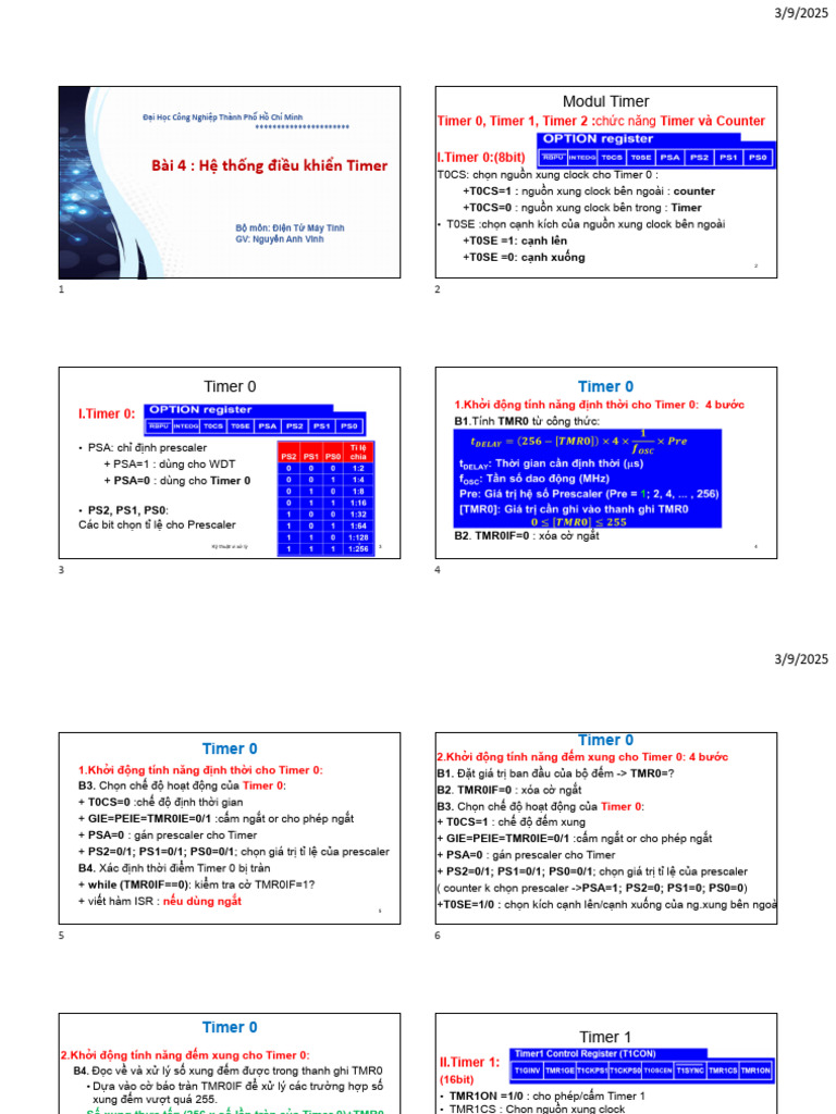 SV Bai4 - He Thong Dieu Khien Timer | PDF
