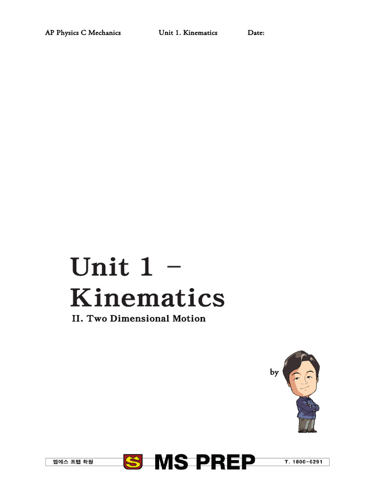 AP C Mech 1. Unit 1. Kinematics Two Dimensional Motion PDF | PDF ...