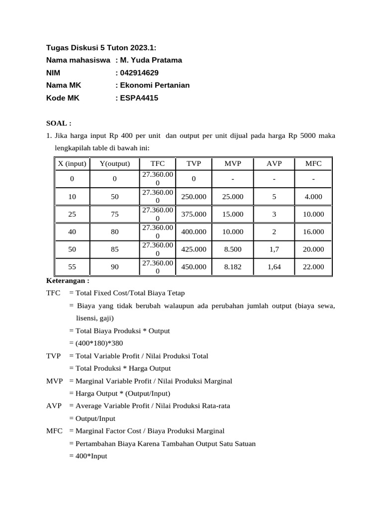 M. Yuda Pratama-042914629-Tugas Diskusi 5-ESPA4415 | PDF
