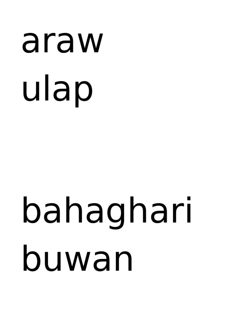 Araw Ulap | PDF