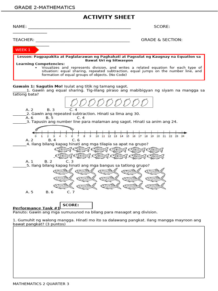3-Math2 Activity Sheets Q3 | PDF