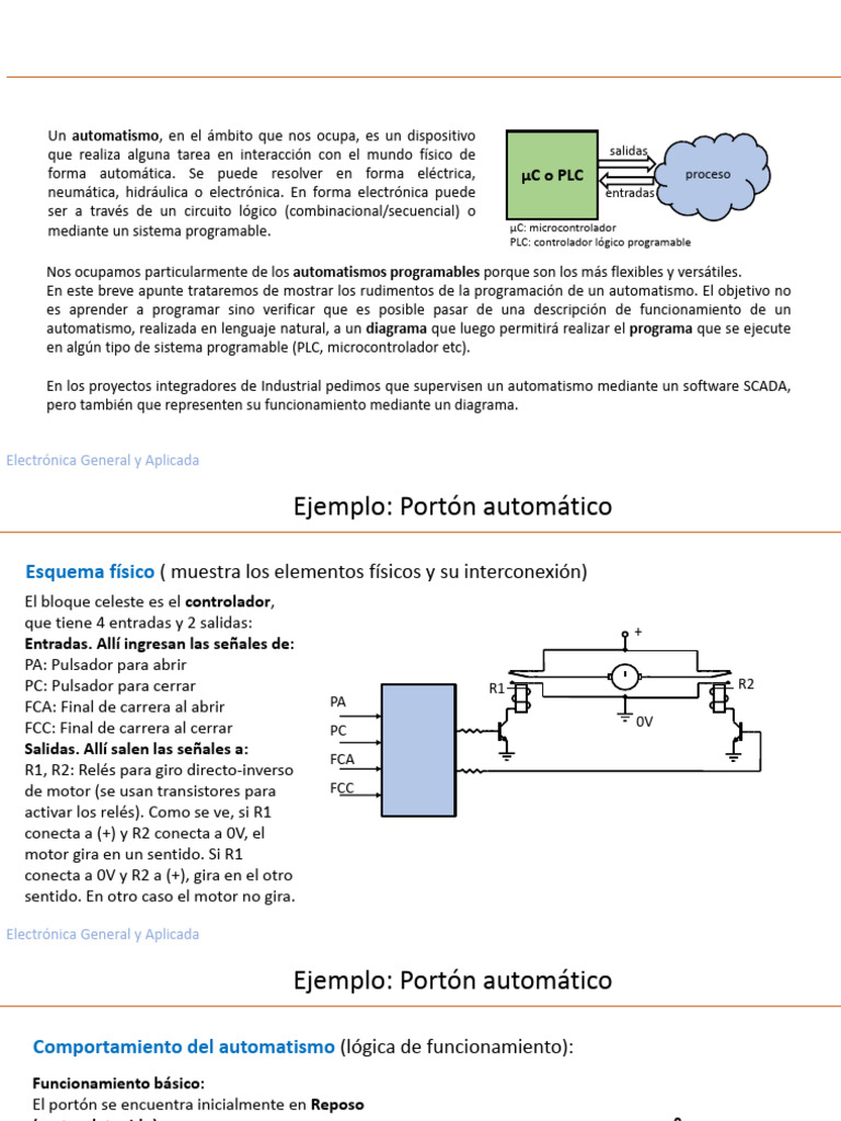 U4-Representacion de Automatismo | PDF | Controlador lógico programable ...