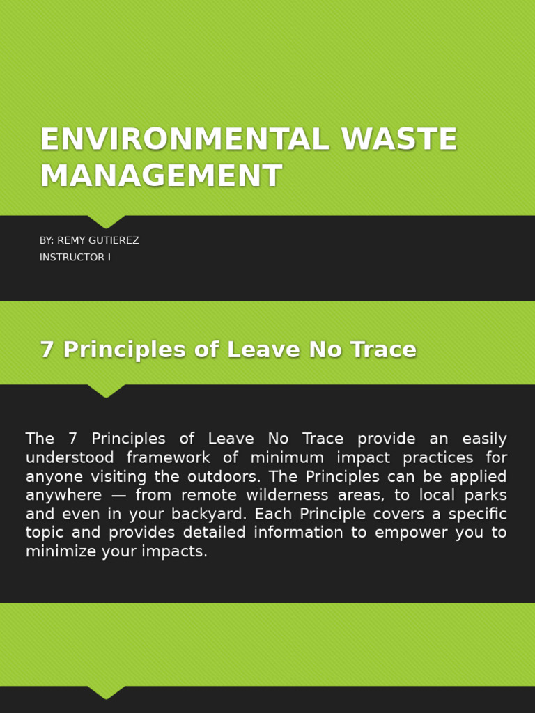 ENVIRONMENTAL WASTE MANAGEMENT | PDF | Environmental Impact Assessment ...