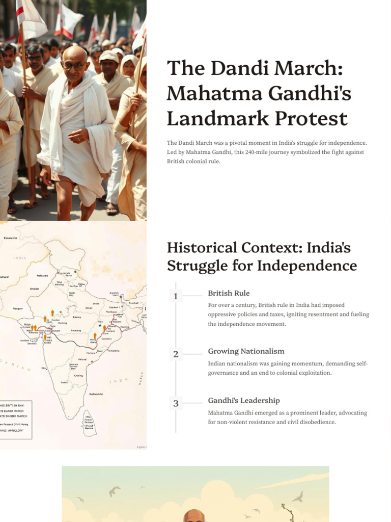 Gandhi's Dandi March: A Turning Point | PDF | Mahatma Gandhi | Nonviolence