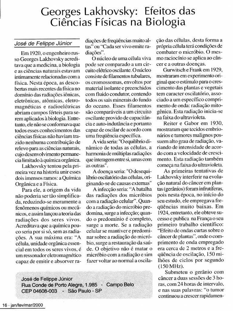 Georges Lakhovsky | PDF
