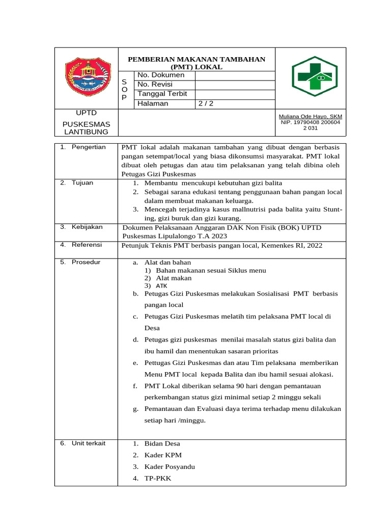 Panduan PMT Lokal untuk Gizi Balita | PDF