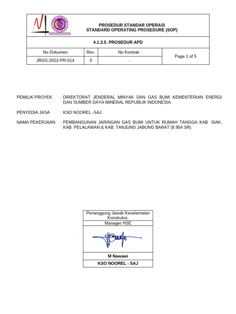 4.1.3.5. Prosedur APD | PDF