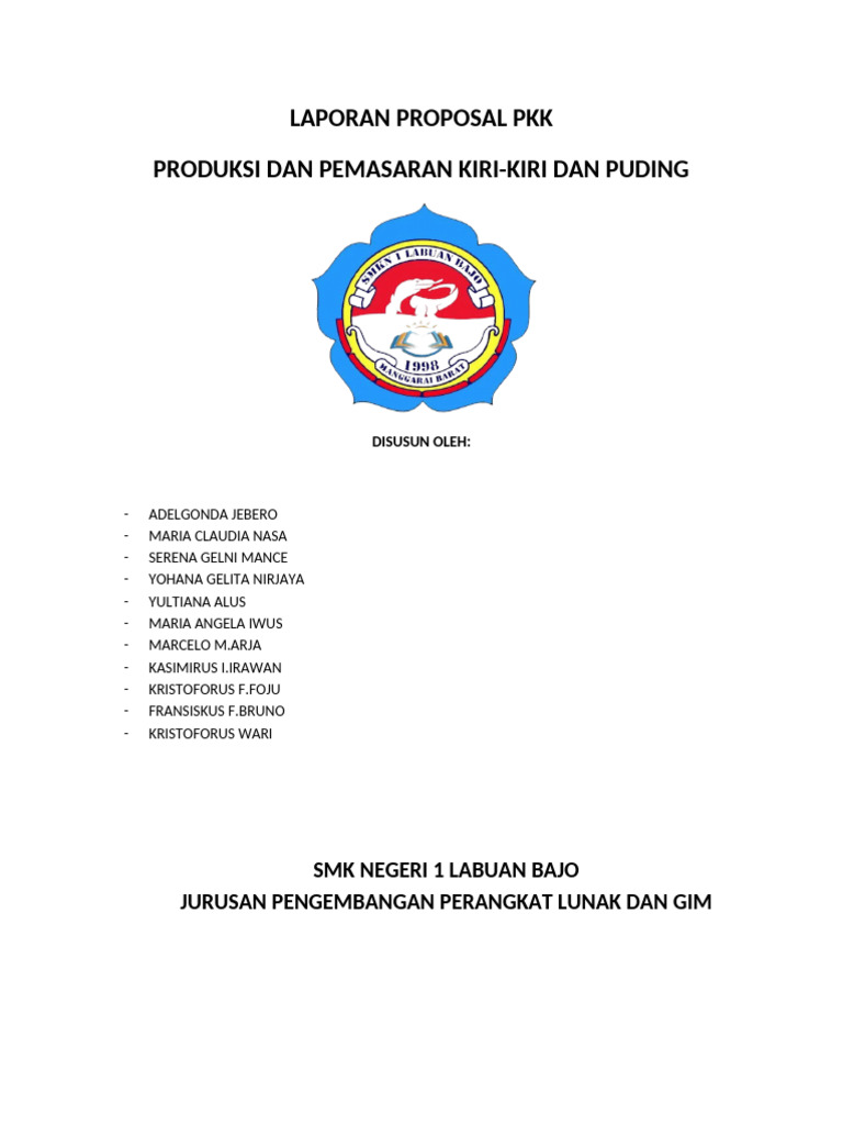 LAPORAN PROPOSAL CLAUDIA-WPS Office (6) | PDF