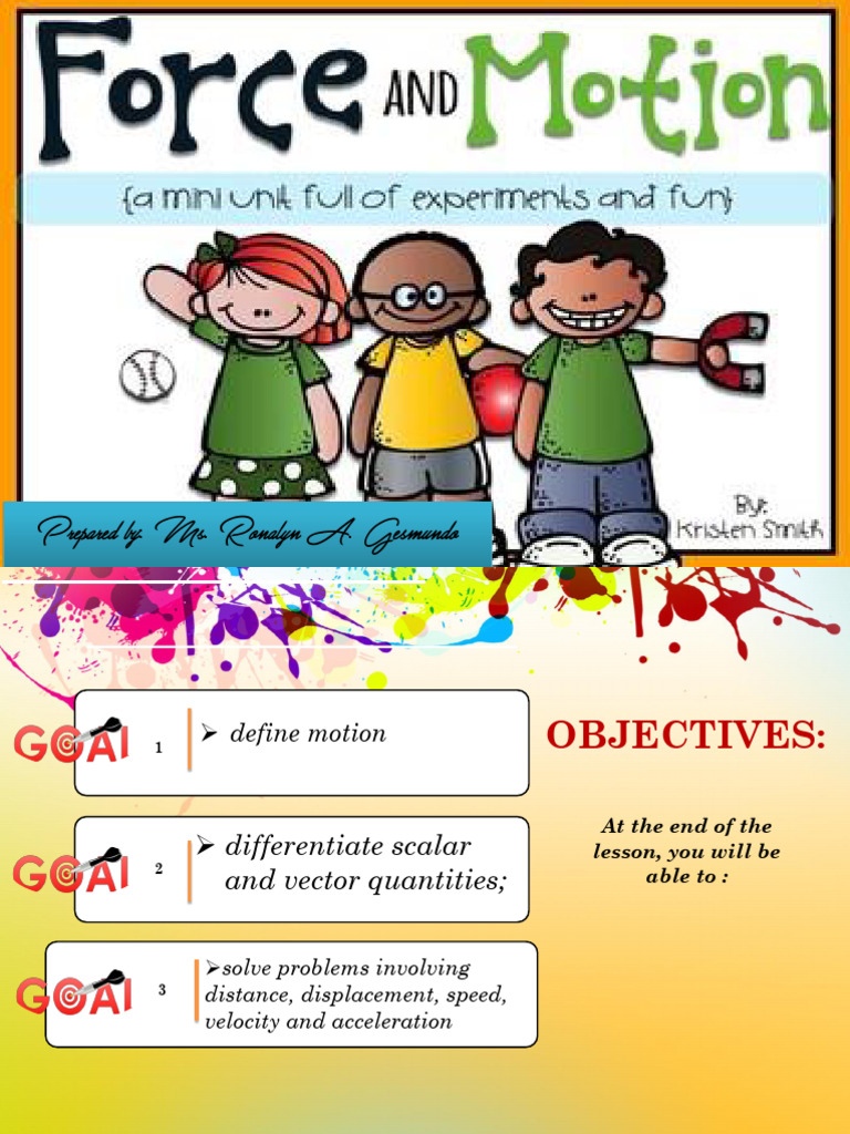 Lesson - 1 MOTION PHYSICAL SCIENCE | PDF | Velocity | Euclidean Vector