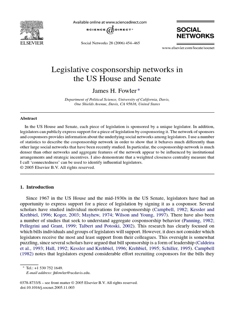 Legislative Cosponsorship | PDF | United States House Of ...