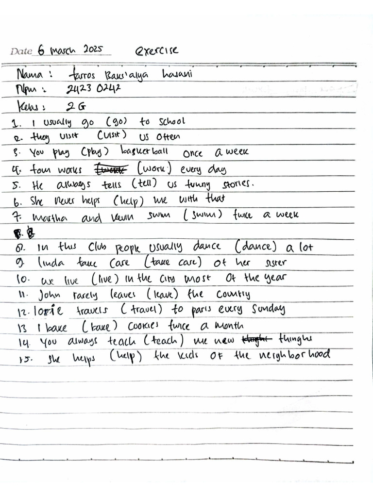 Exercise Mku Bahasa Inggris | PDF