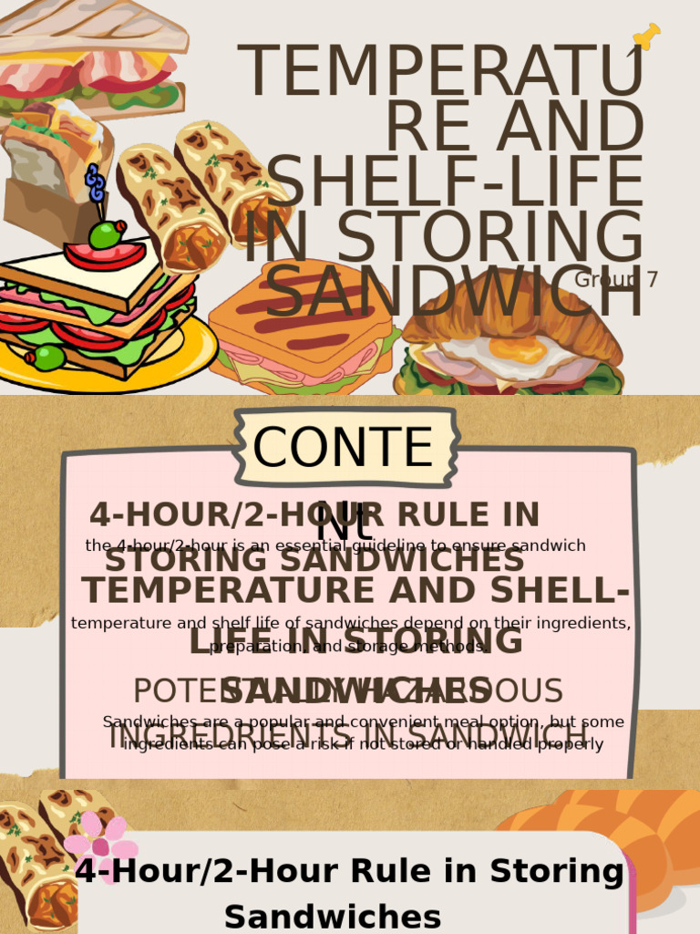 Storing Sandwiches: Safety & Guidelines | PDF | Shelf Life | Food Safety