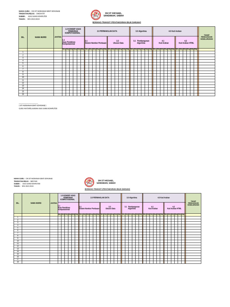 Rekod Transit PBD T2 Ask | PDF