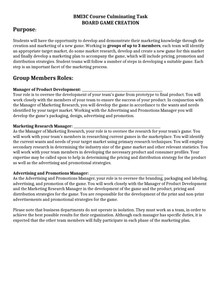 BMI3C Culminating | PDF | Marketing | Brand