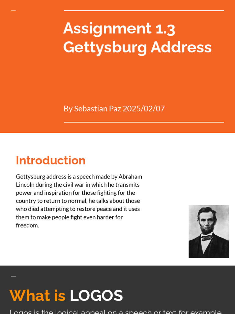 Rhetorical Appeals in the Gettysburg Address | PDF