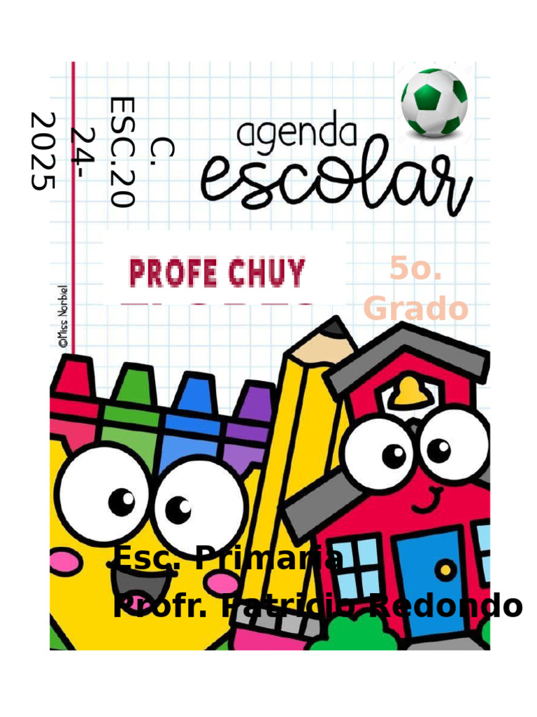 Portada Profe Chuy Agenda Escolar | PDF