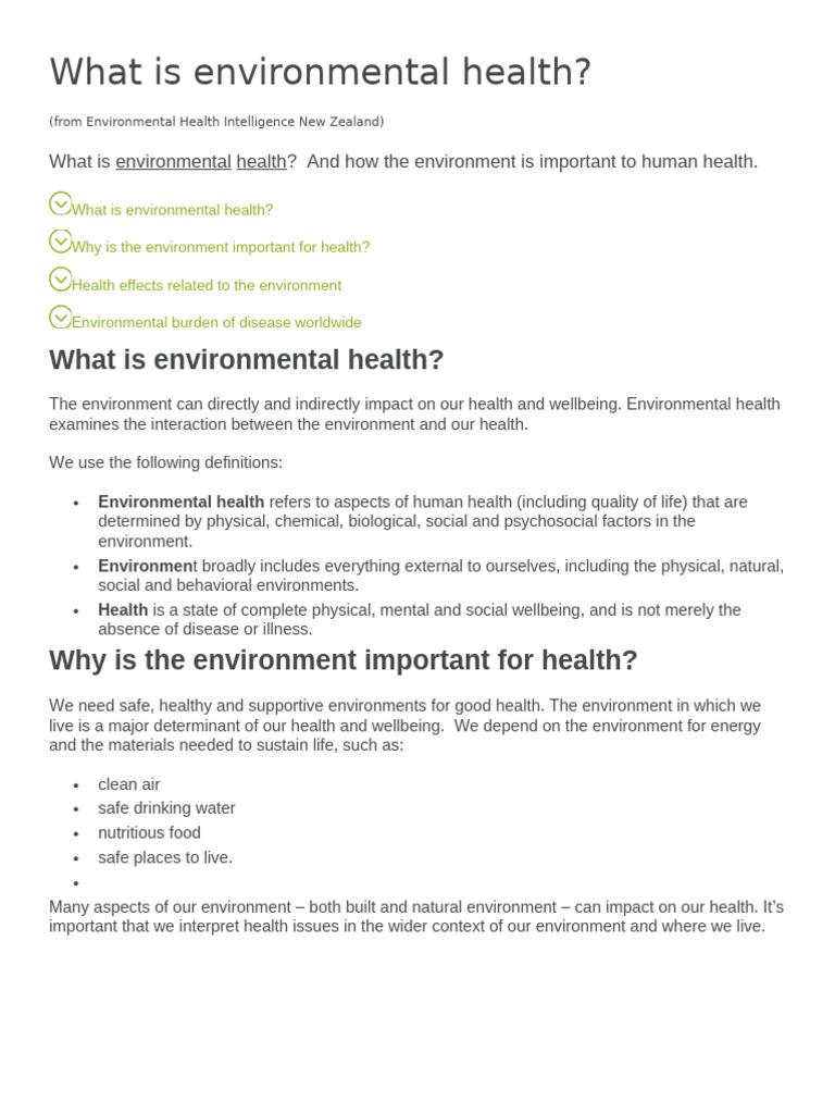 What is environmental health 20230302 2 | PDF | Environmental Health ...