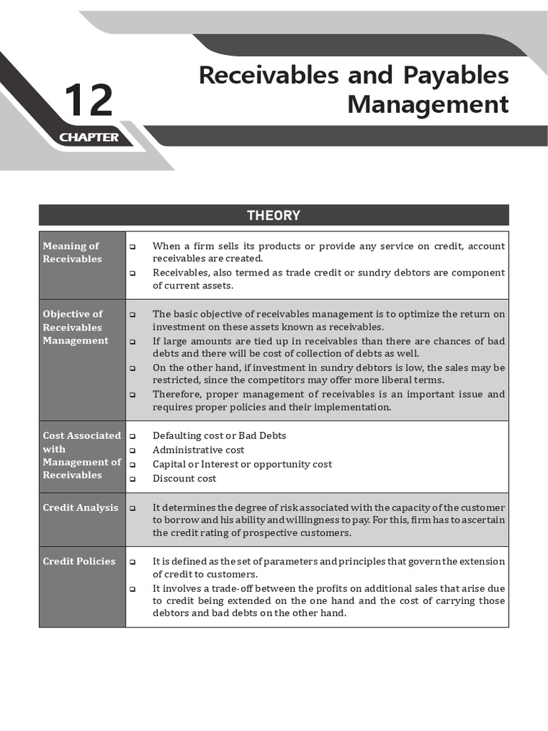Receivables Management | PDF | Factoring (Finance) | Credit