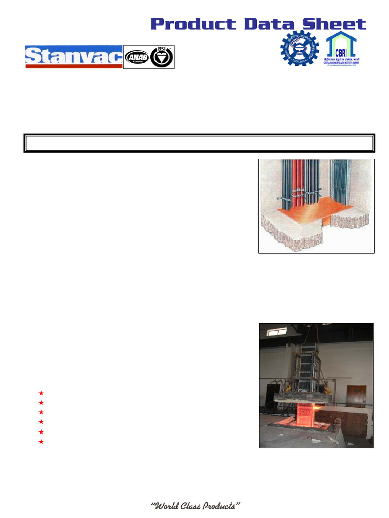 Firex FM 71 Fire Stop Barrier | PDF | Concrete | Materials