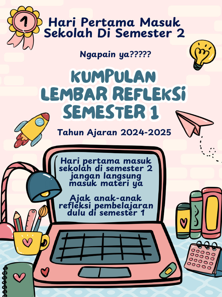 Lembar Refleksi Pembelajaran Semester 1 | PDF