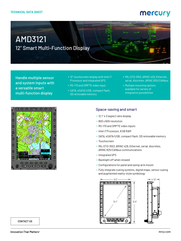 Datasheet-AMD3121-multi-function-display | PDF | Usb | Computer Architecture