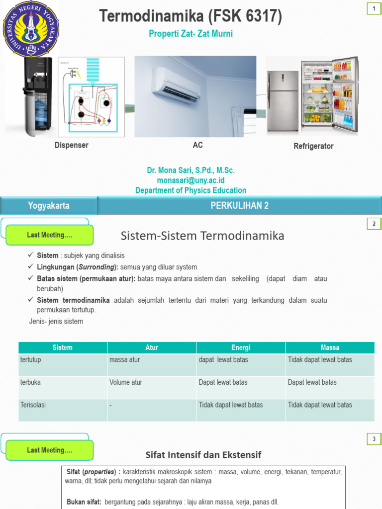Termodinamika 2-Properti Zat-Zat Murni | PDF