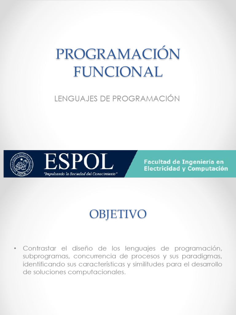 Clase_ProgramacionFuncional | PDF | Programacion Funcional | Lenguaje de programación