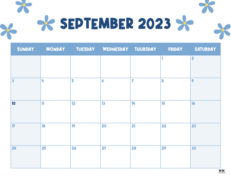 Printable September 2023 Calendar 36 | PDF