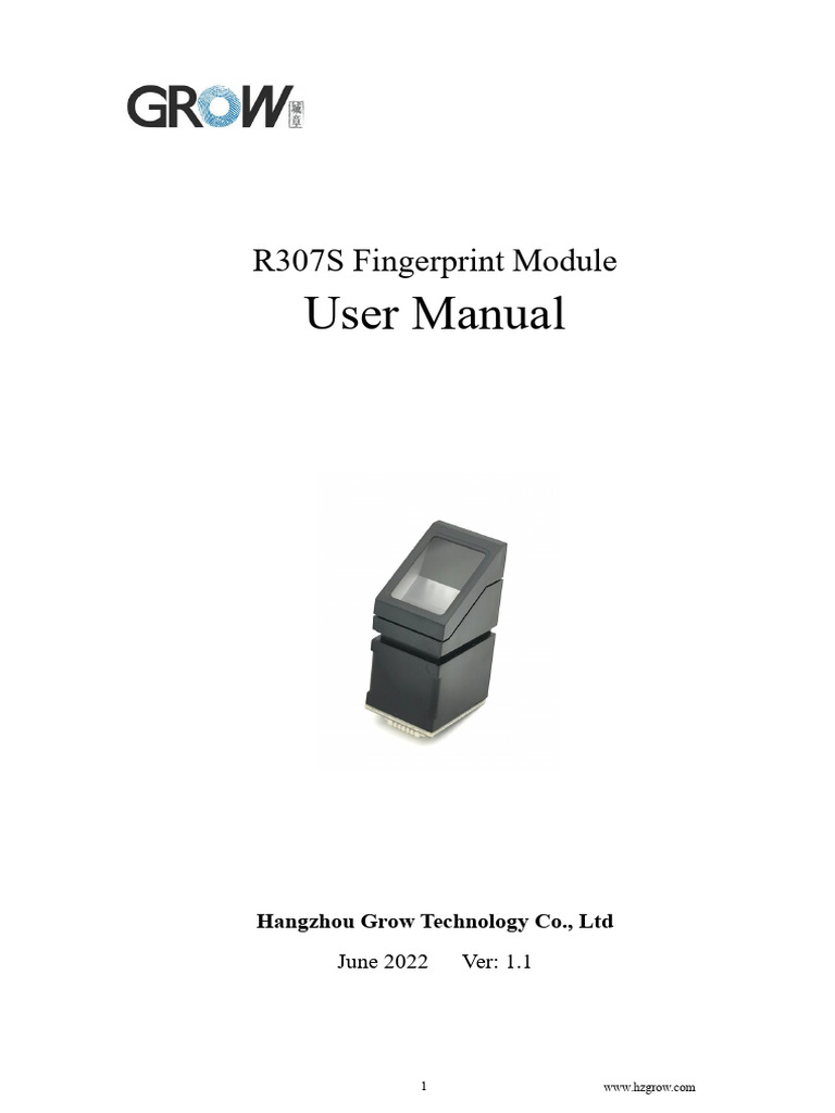 R307S Fingerprint Module User Manual | PDF | Fingerprint | Password