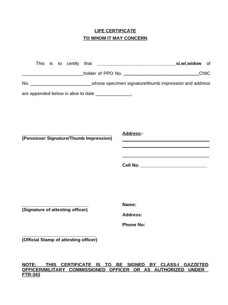 Life Cert | PDF