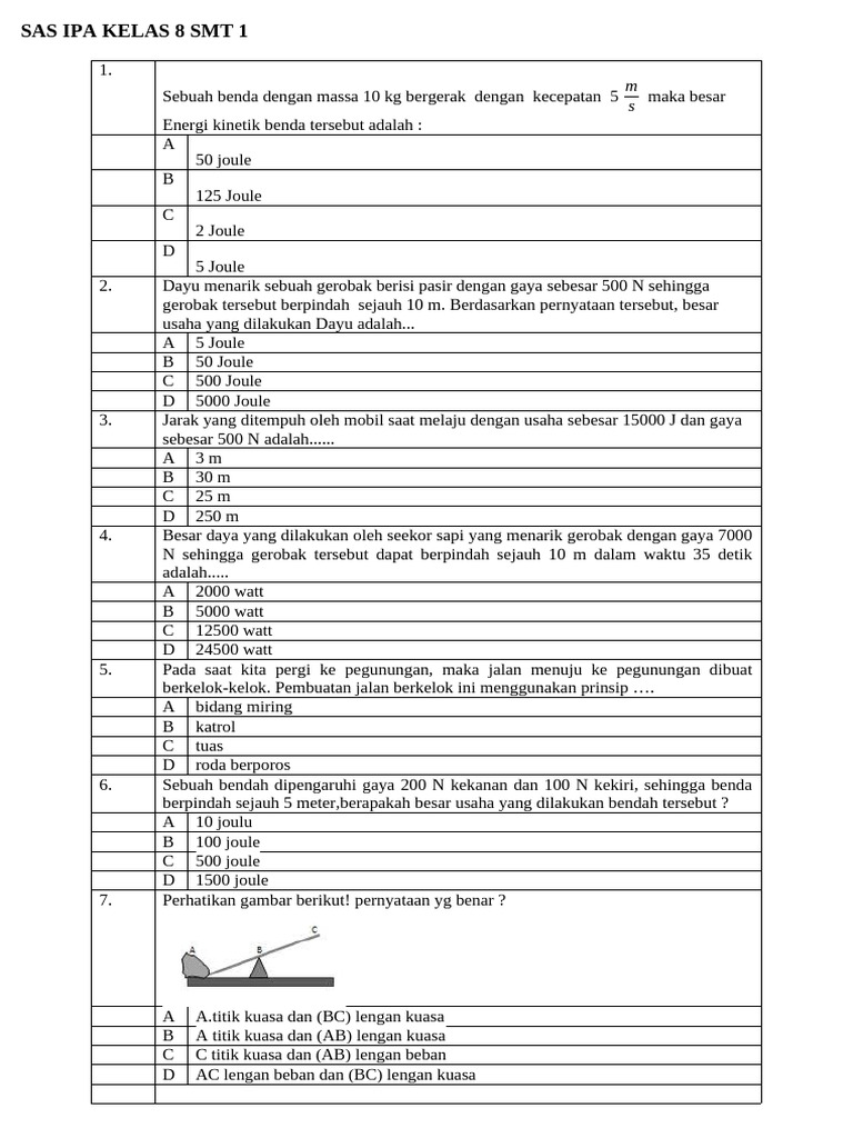SAS IPA KELAS 8 SMT 1-Playzoona | PDF