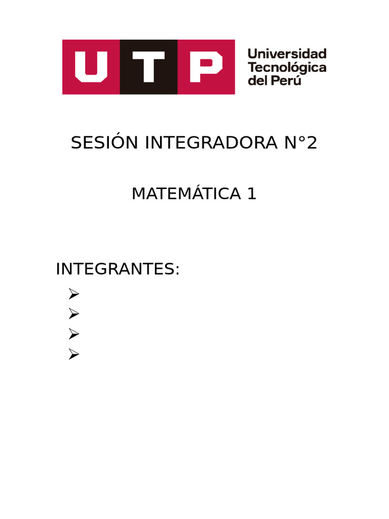 Sesión Integradora N°2 | PDF