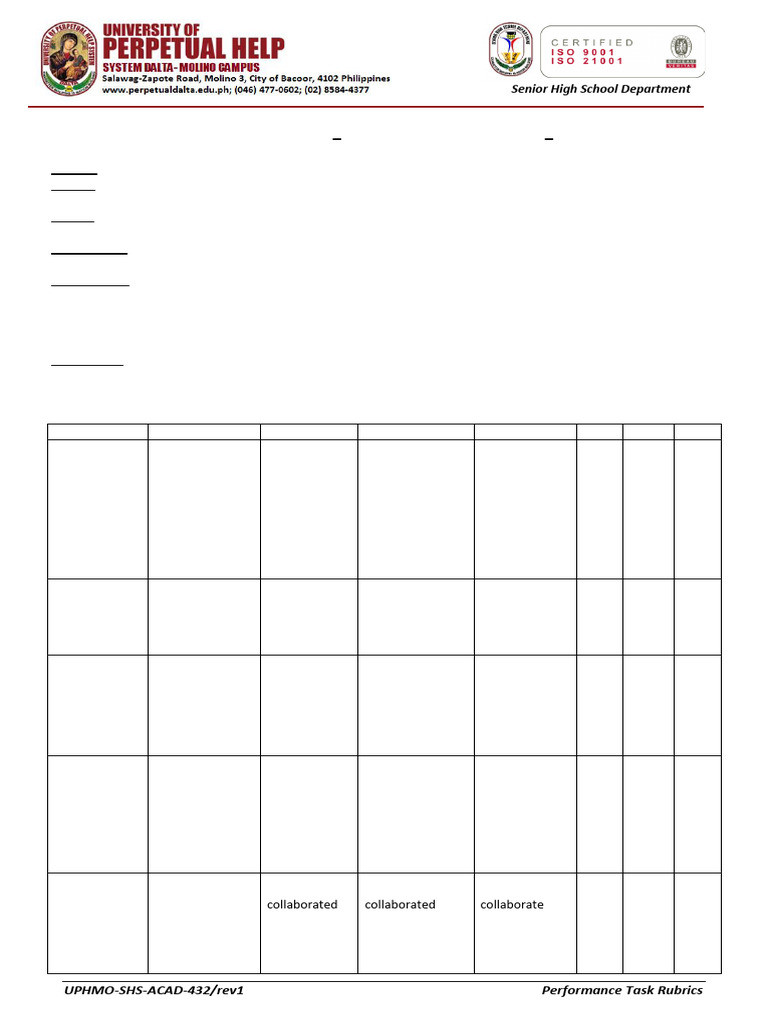 Performance Task in Statistics & Probability | PDF | Statistics | Data