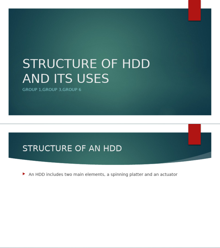 Structure of HDD and Its Uses | PDF